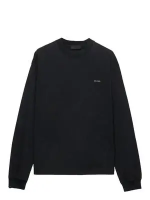 Prada Long-sleeved Cotton T-shirt - Black