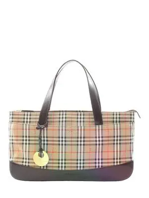 Burberry Nova Check Logo-charm Tote Bag - Neutrals