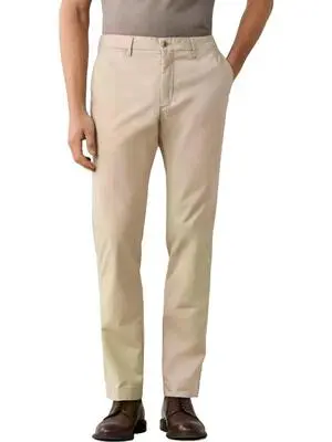 HACKETT LONDON Kensington Textured Canvas Trousers - Neutrals