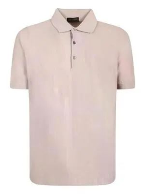 DELL'OGLIO Micropiquet Cotton Polo Shirt - Neutrals