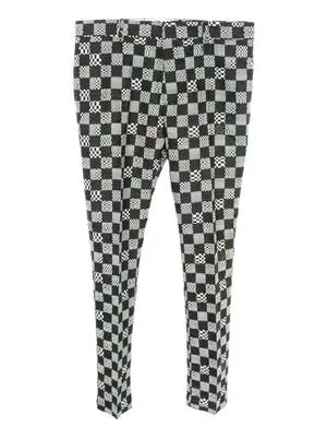 LOUIS VUITTON Distorted Damier Pattern Trousers - Black