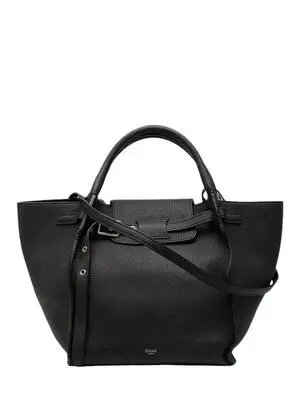 Celine Grained Calfskin Big Bag Satchel - Black