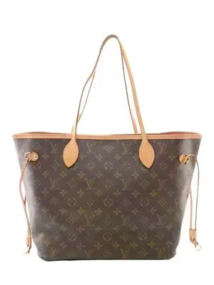 LOUIS VUITTON Louis Vuitton Monogram Canvas Neverfull MM Tote Bag Brown