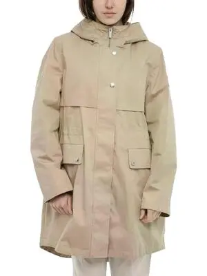 Woolrich Hooded Drawstring Parka - Neutrals