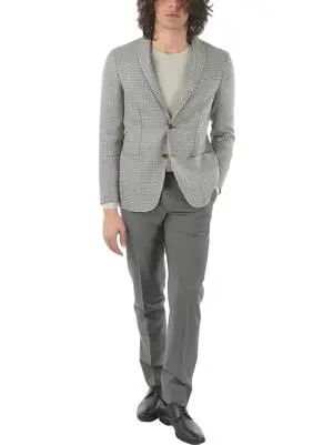 Corneliani Houndstooth Single-breasted Blazer - Grey