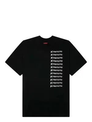 PLEASURES Logo-print T-shirt - Black