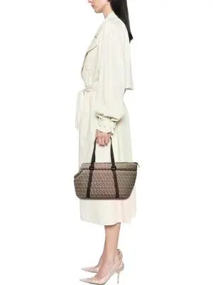 Fendi Zucchino Padded Canvas Pet Carrier Travel Bag - Neutrals