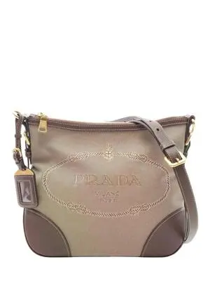 PRADA Prada Logo Jacquard Shoulder Bag