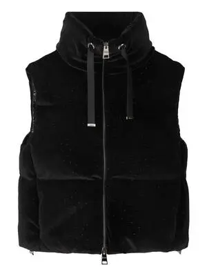 Herno Padded Sequin-embellished Vest - Black