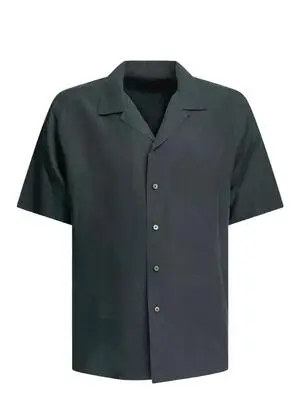 A.PRESSE Short-sleeve Camp-collar Shirt - Blue