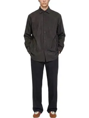 DARKPARK Micro-check Button-up Shirt - Grey