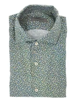 Corneliani Floral-print Linen Shirt - Green