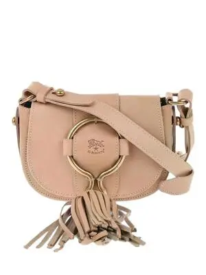 Il Bisonte Il Bisonte Leather Crossbody Bag With Tassel Detail Neutrals