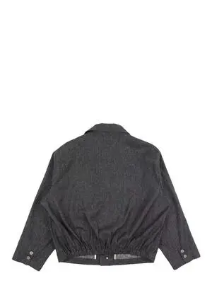 AVIVA JIFEI XUE Denim Jacket With Contrast Stitching - Grey