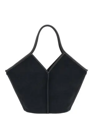 Hereu Tote Bag With Leather Trim - Black
