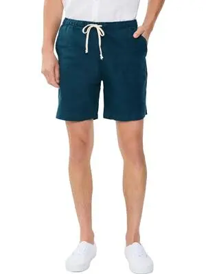 ALEX CRANE Linen Drawstring Shorts - Dusk