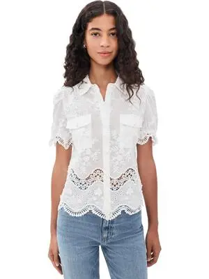 Generation Love Mina 3d Voile Shirt - White