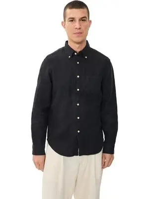 ALEX CRANE Linen Playa Button Down Shirt - Night