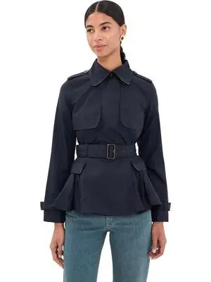 Burberry Nylon Pembury Trench Jacket - Navy