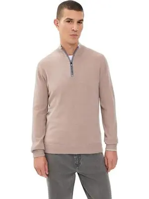 Greyson Greyson Sebonack Quarter Zip Sweater Cobblestone