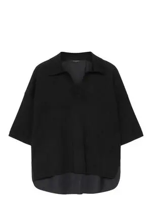 ALLSAINTS AllSaints Wool Bern Open-Neck Polo Shirt