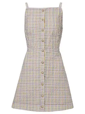 MARKARIAN Skye Plaid Seersucker Mini Dress - Multicoloured