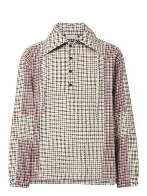 Dries Van Noten Checked Cotton Shirt - Beige