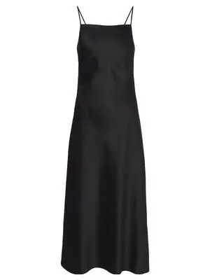 JOSEPH Cloe Silk Satin Midi Dress - Black