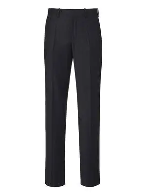 Agnona Wool Straight Leg Pants - Blue
