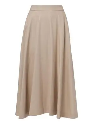 Max Mara Wool Midi Skirt - Beige