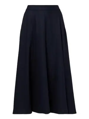 Max Mara Wool Midi Skirt - Blue