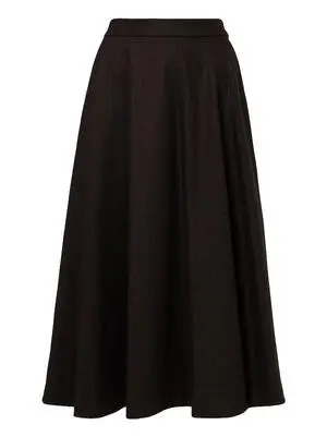 Max Mara Wool Midi Skirt - Brown