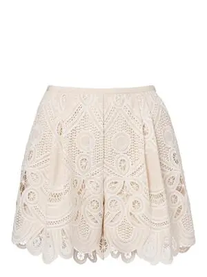 Elie Saab Macramé Shorts - Beige