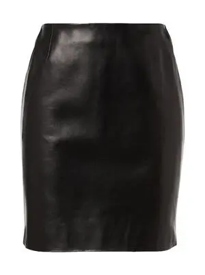 Gucci Leather Miniskirt - Black