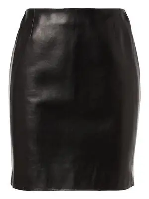Gucci Leather Miniskirt - Black