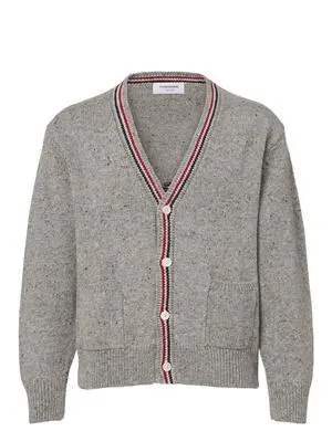 Thom Browne Hector Intarsia Wool And Mohair Cardigan - Grey