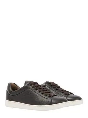 Brioni Leather Sneakers - Brown