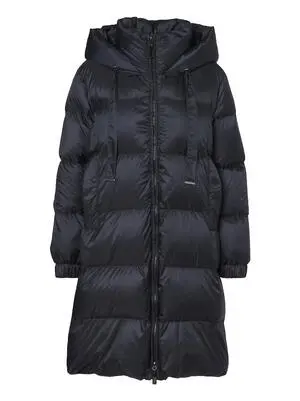 Max Mara The Cube Hooded Quilted Down Coat - Blue