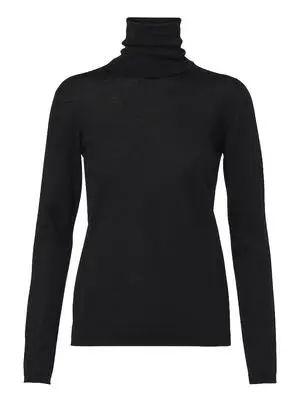 Max Mara Virgin Wool Turtleneck Sweater - Black