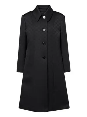 Gucci Gg Jacquard Coat - Black