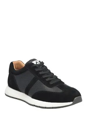 ALIGN Hudson Faux Leather Lace-up Sneakers - Black
