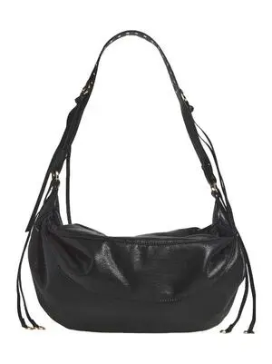 Mango Textured Shoulder Bag - Black