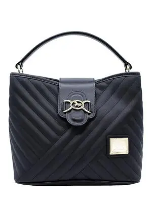 CAVALINHO Quilted Leather Handbag - Navy