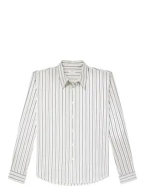 Saint Laurent Striped Cotton Shirt - Black