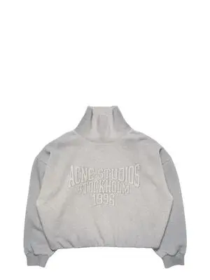 Acne Studios Fleece Sweatshirt With Logo - Grey