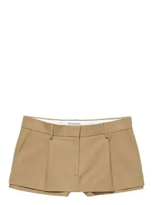 Acne Studios Layered Satin Miniskirt - Camel