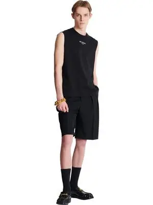 Balmain Embroidered Tank Top - Black