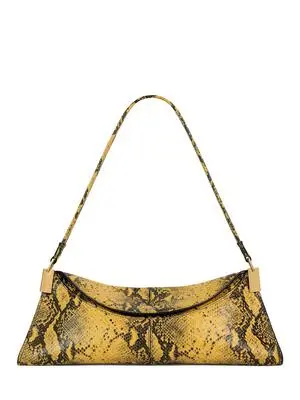 Balmain 64-83 Small Bag In Python-effect Leather - Yellow