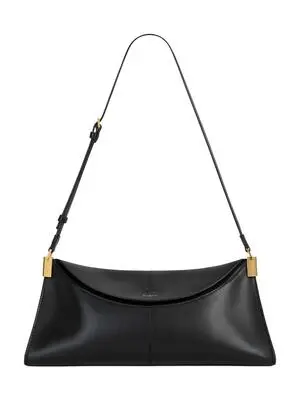 Balmain 64-83 Medium Bag In Smooth Leather - Black