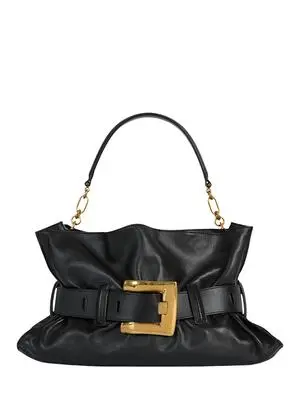 Balmain Medium Anthem Bag In Smooth Leather - Black